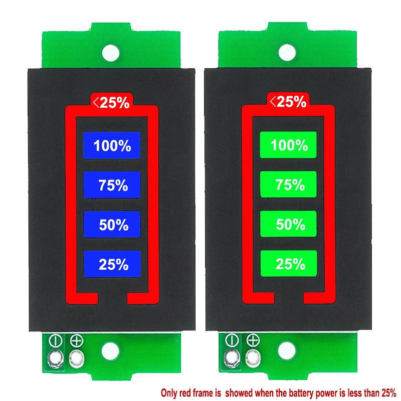 Battery Voltage Module Lithium Battery Capacity Indicator Plastic For